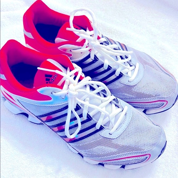 adidas | Shoes | Adidas Mens Red And Gray Running Shoes | Poshmark